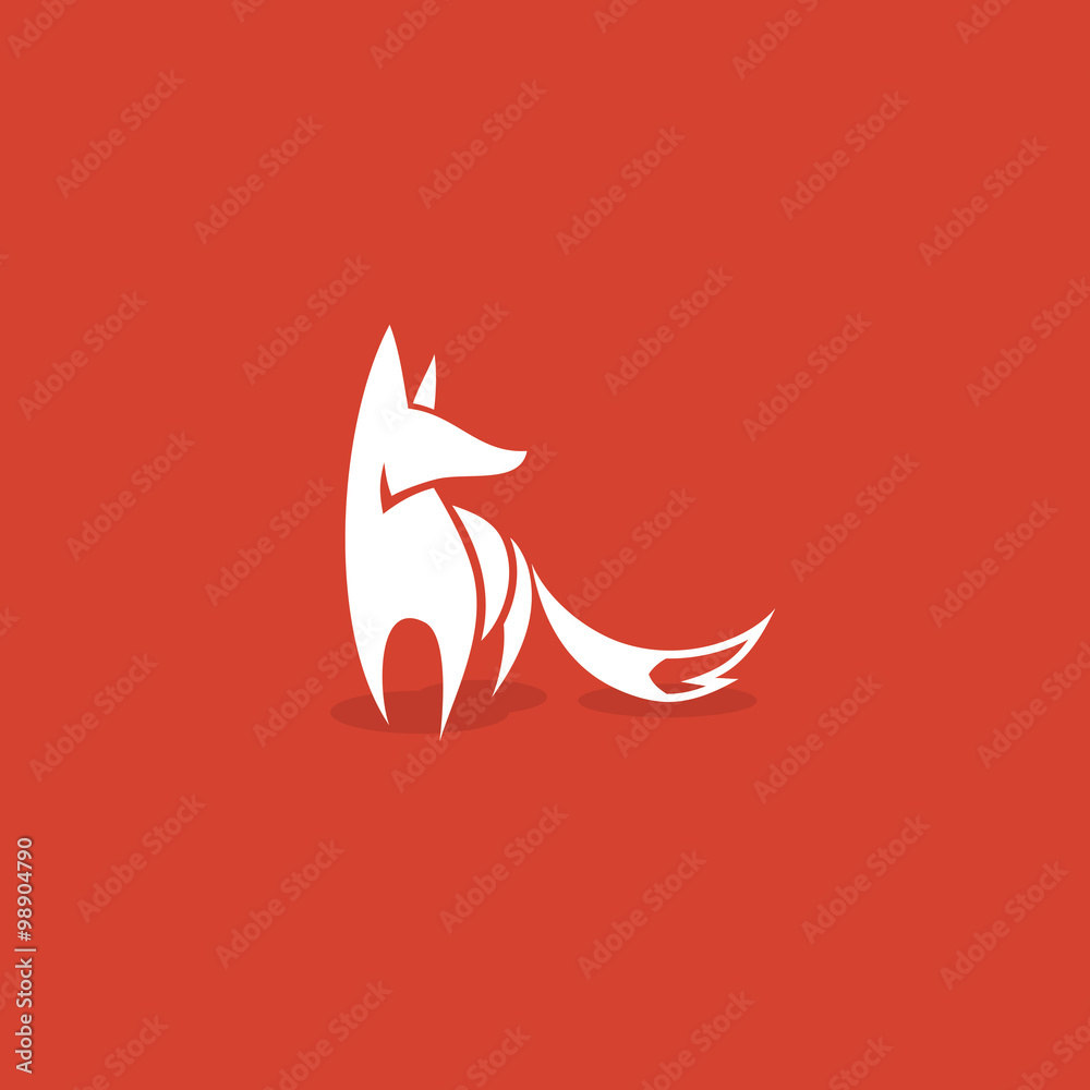 Fox symbol Stock Vector | Adobe Stock