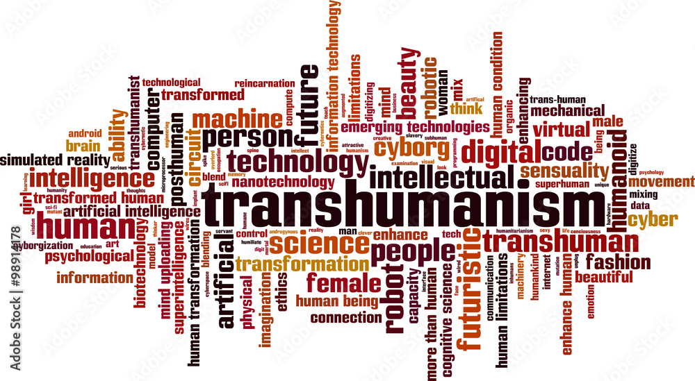 Transhumanism word cloud concept. Vector illustration Stock Vector ...