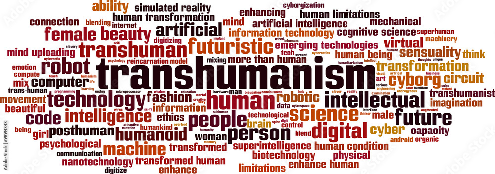 Transhumanism word cloud concept. Vector illustration Stock Vector ...