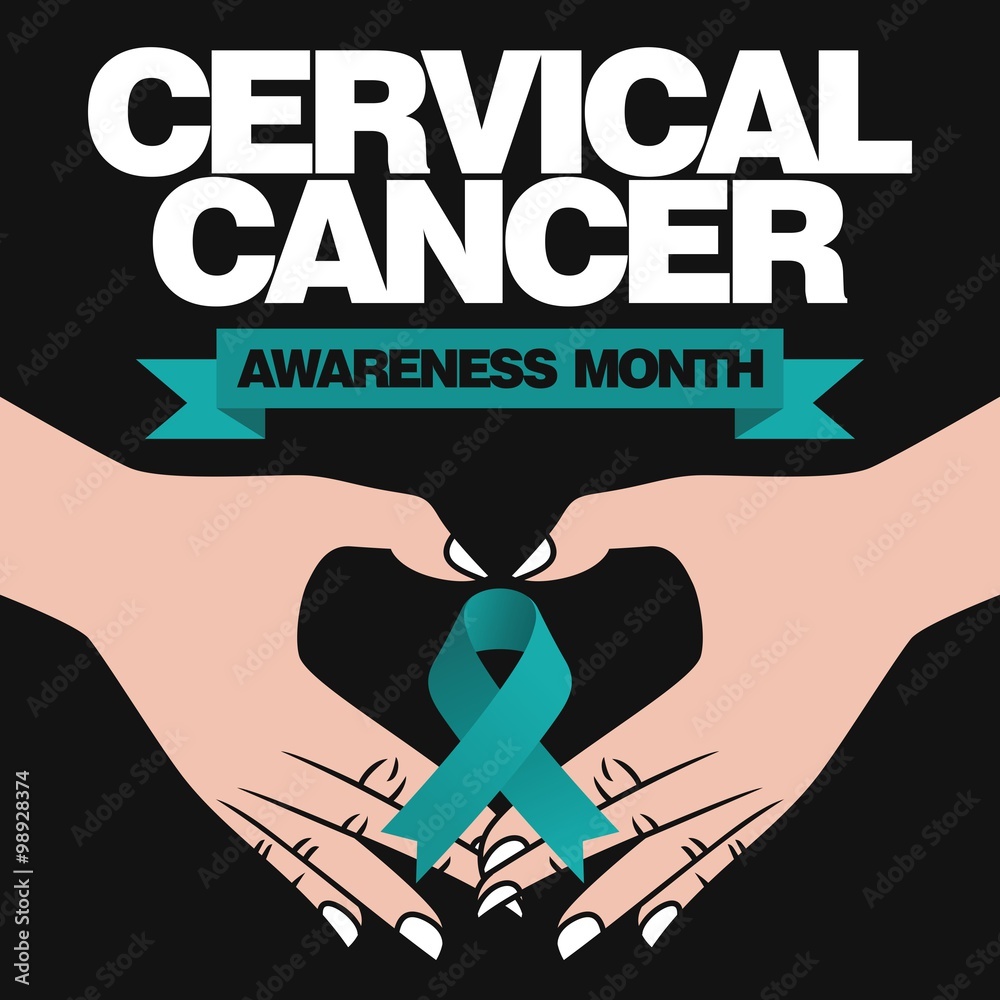Cervical Health Awareness Month Vector Template Stock Vector | Adobe Stock