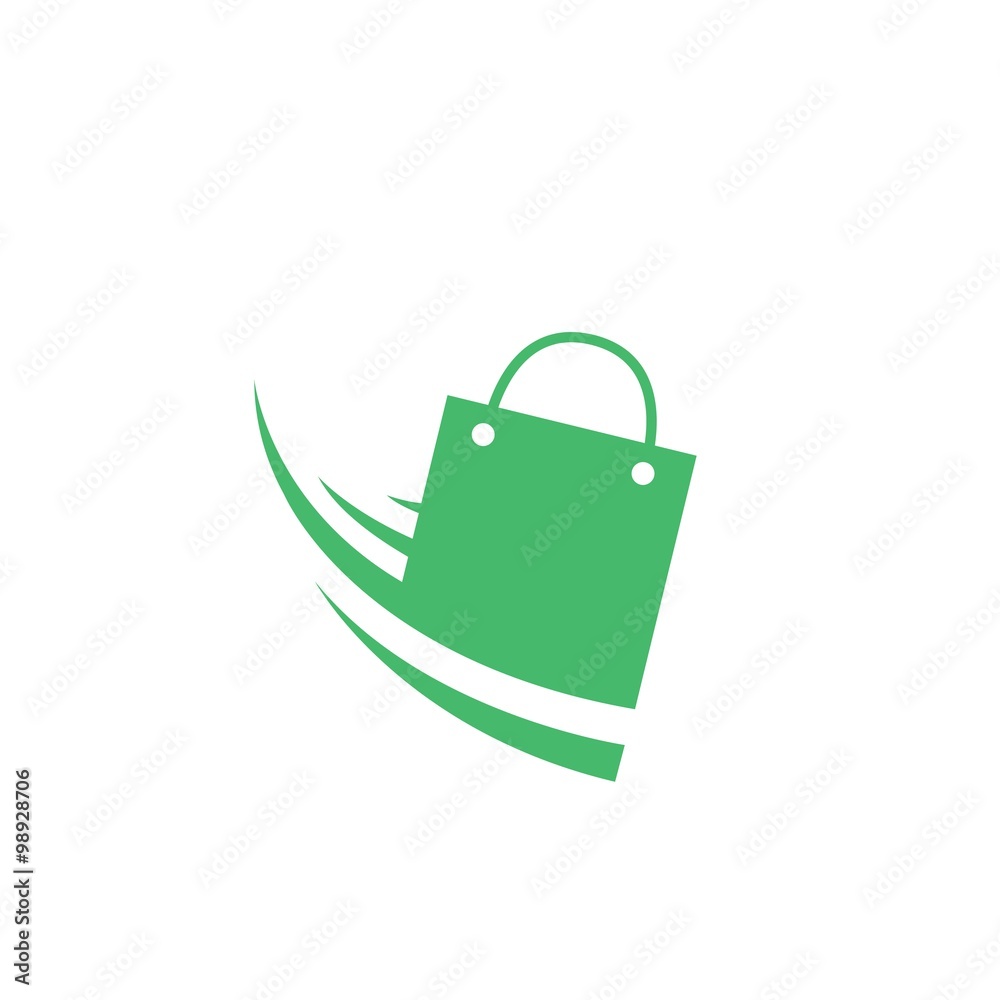 Shopping logo icon Vector Stock Vector | Adobe Stock
