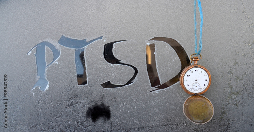PTSD letters on frost background Stock Photo | Adobe Stock