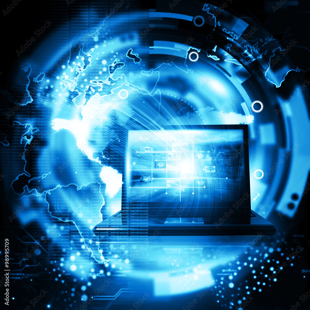 Digital Internet technology Illustration Stock | Adobe Stock