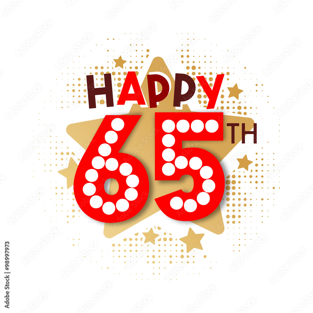Vecteur Stock Happy 65th Birthday | Adobe Stock
