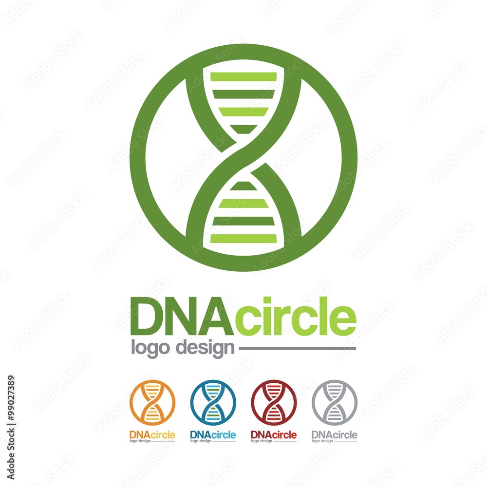 DNA Logo-DNA symbol Shaped Circle Line Design Logo Vector Stock Vector ...