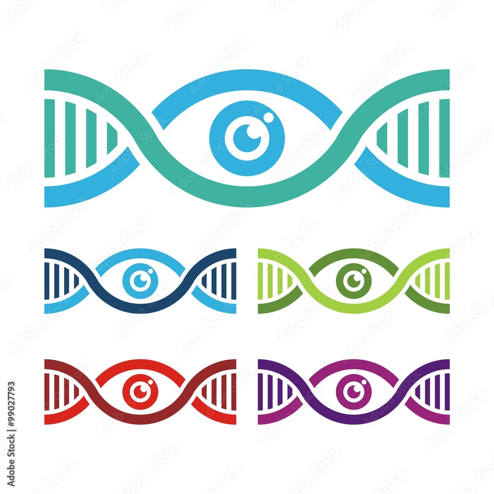 DNA Logo-DNA symbol Shaped Eyes Design Logo Vector Stock Vector | Adobe ...