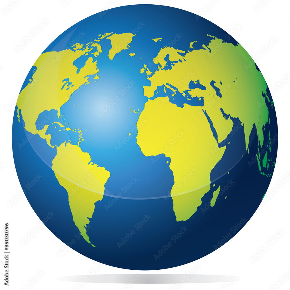 Blue and Green Earth Stock Vector | Adobe Stock