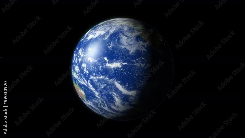 Vidéo Stock Planet Earth revolving against black background. City ...