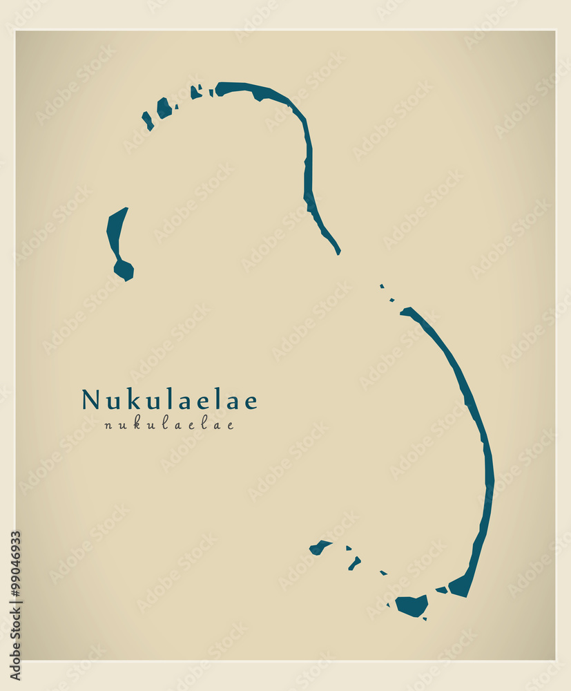 Modern Map - Nukulaelae TV Stock Vector | Adobe Stock