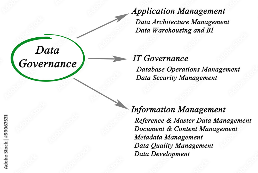 Diagram of Data Governance Stock Illustration | Adobe Stock