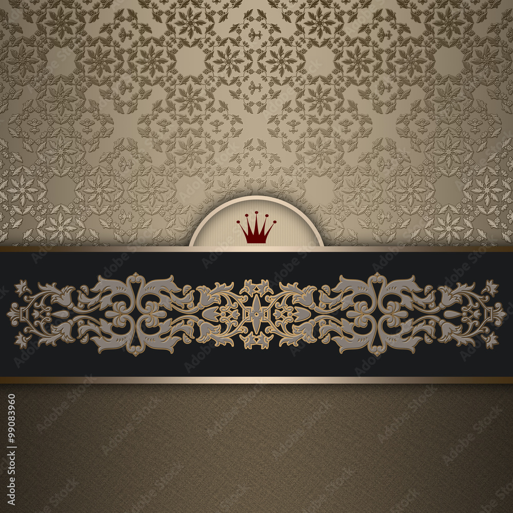 Vintage invitation card design. Stock Illustration | Adobe Stock