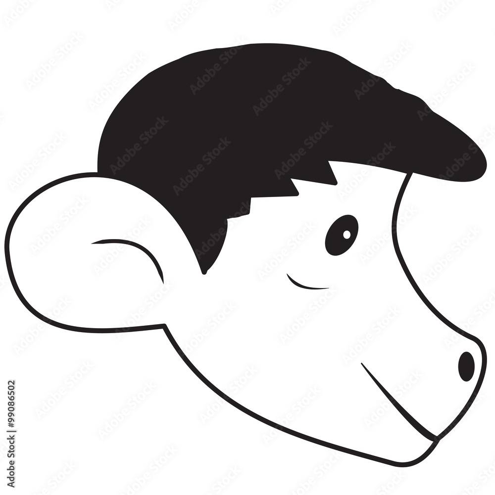 The head of the monkey Stock Vector | Adobe Stock