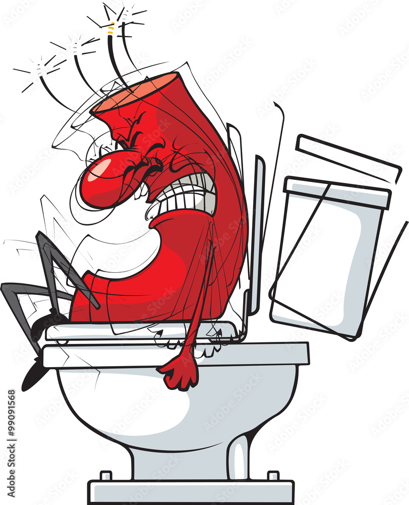 Fire in the Hole Cartoon of a firecracker on the toilet. Stock Vector ...