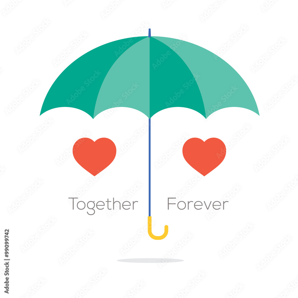 Together Forever Love Concept Vector Illustration. Stock-Vektorgrafik ...