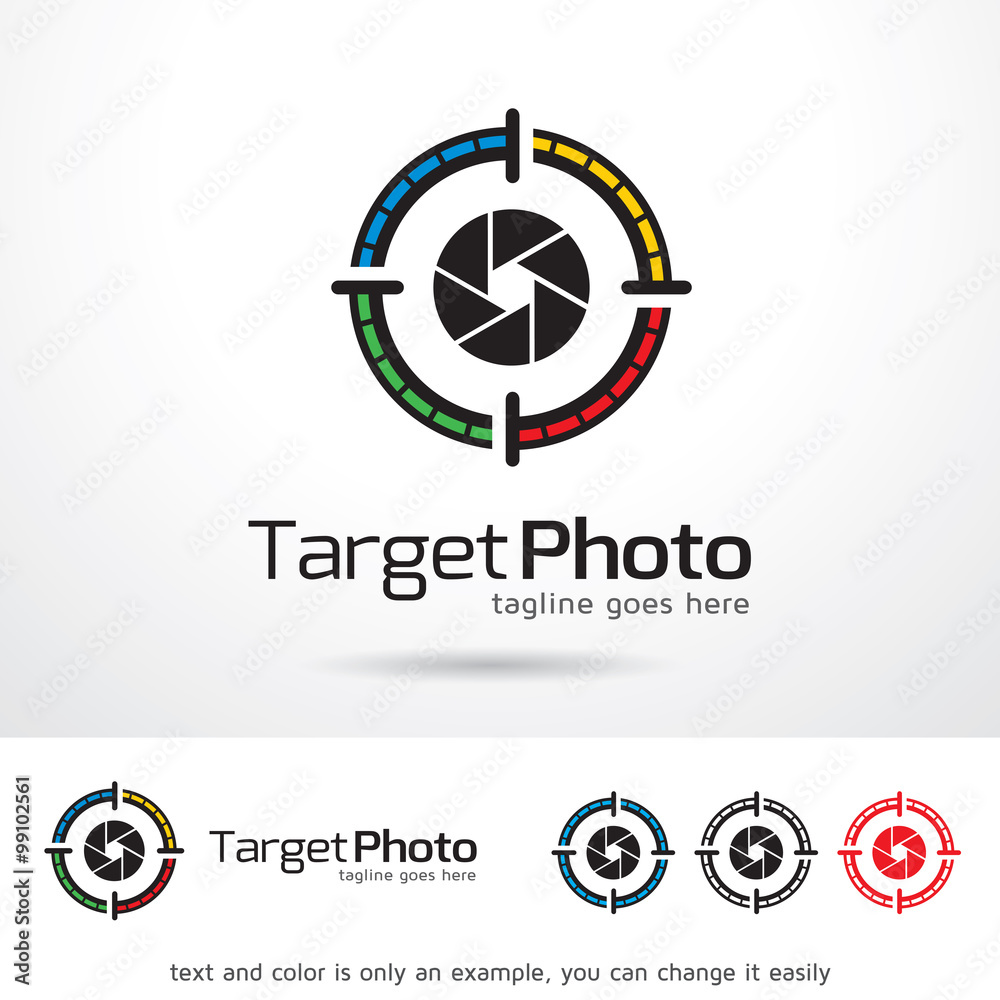 Target Photo Logo Template Design Vector Stock Vector | Adobe Stock