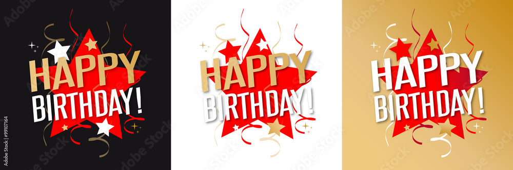 Happy birthday Stock Vector | Adobe Stock