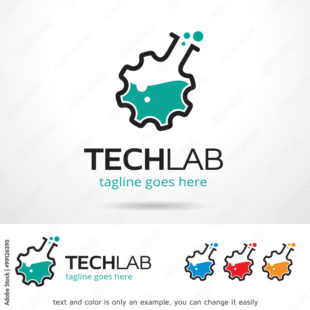 Technology Lab Logo Template Design Vector Stock Vector | Adobe Stock