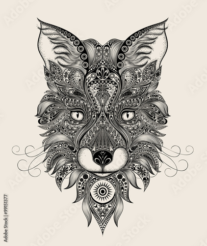 Abstract Fox Drawing