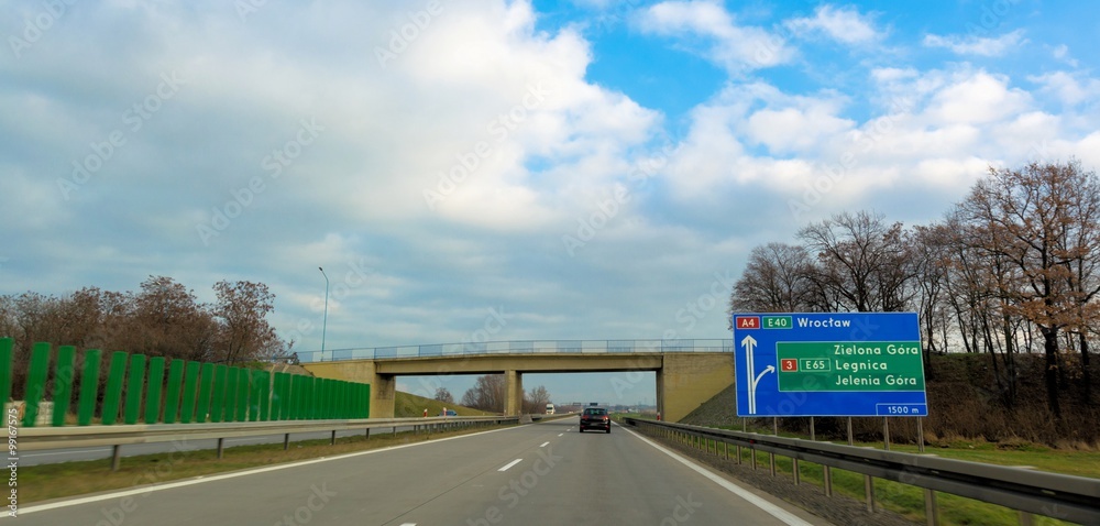Autobahn, Polen, A4 Stock-Foto | Adobe Stock