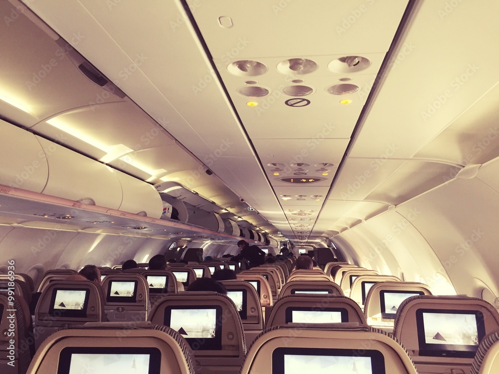 airplane interior Stock Photo | Adobe Stock