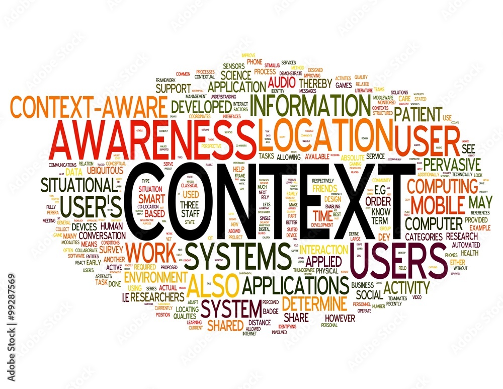 Context related words on white background Stock Illustration | Adobe Stock