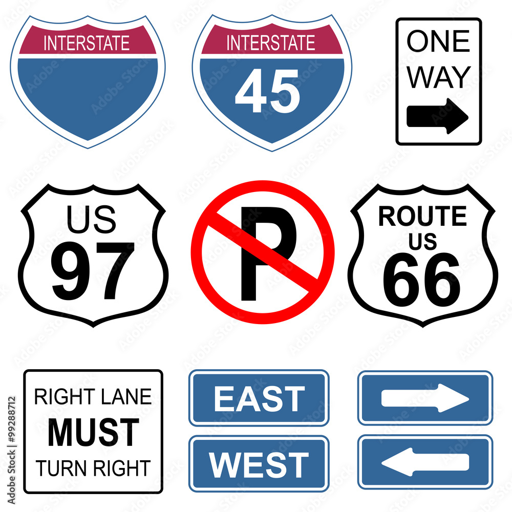 Traffic Signs And Symbols Vector
