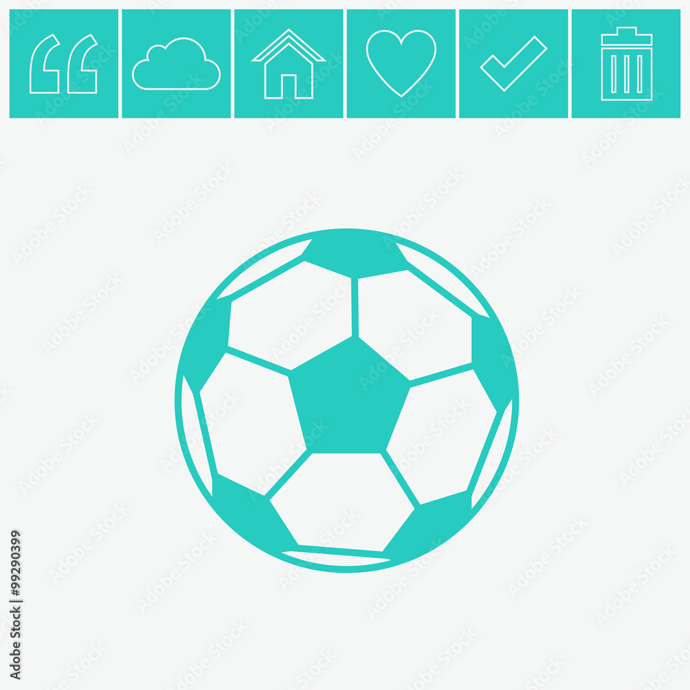 Football ball vector icon. Soccer ball symbol. Stock Vector | Adobe Stock