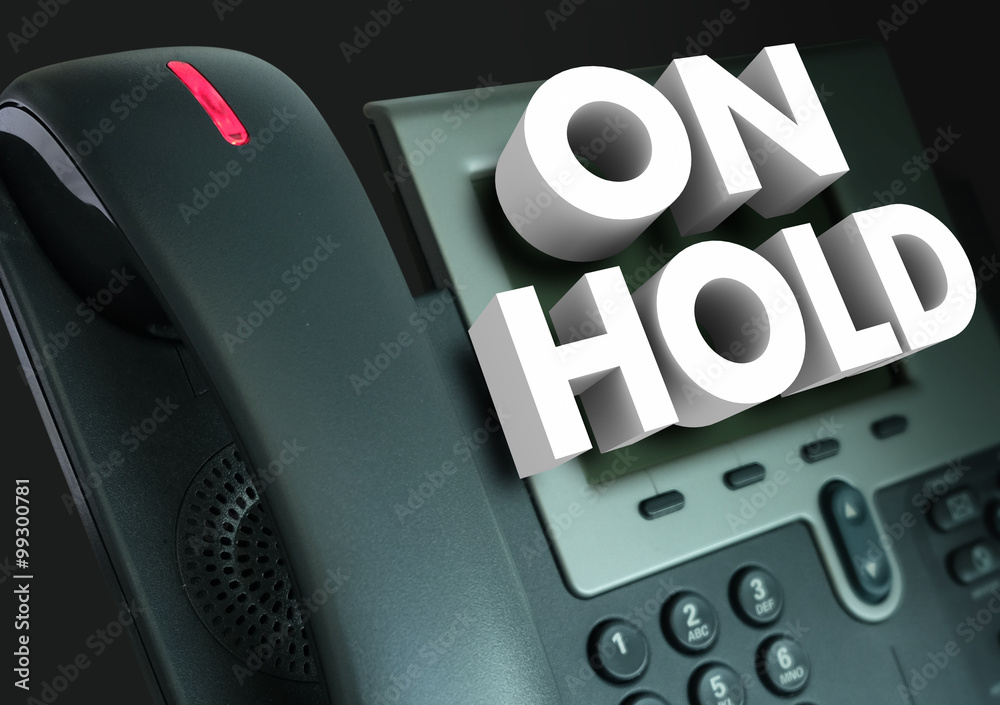 Photo On Hold Telephone Waiting Help Assistance 3d Words, iQoncept ...