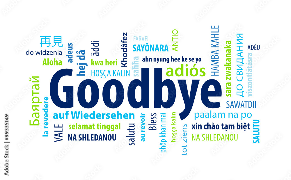 Goodbye In Different Languages Stock Vektorgrafik Adobe Stock