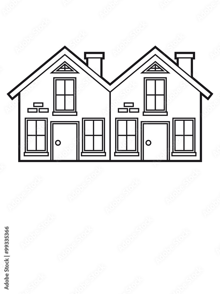Cottage House Clipart Outline