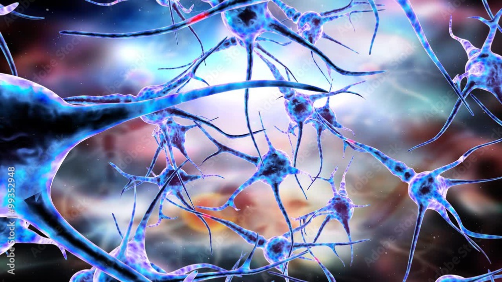 Nerve cells animation, concept for neurodegenerative and neurological ...