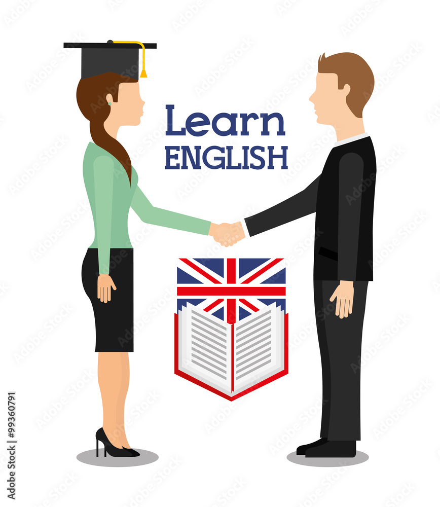learn english design Stock Vector | Adobe Stock
