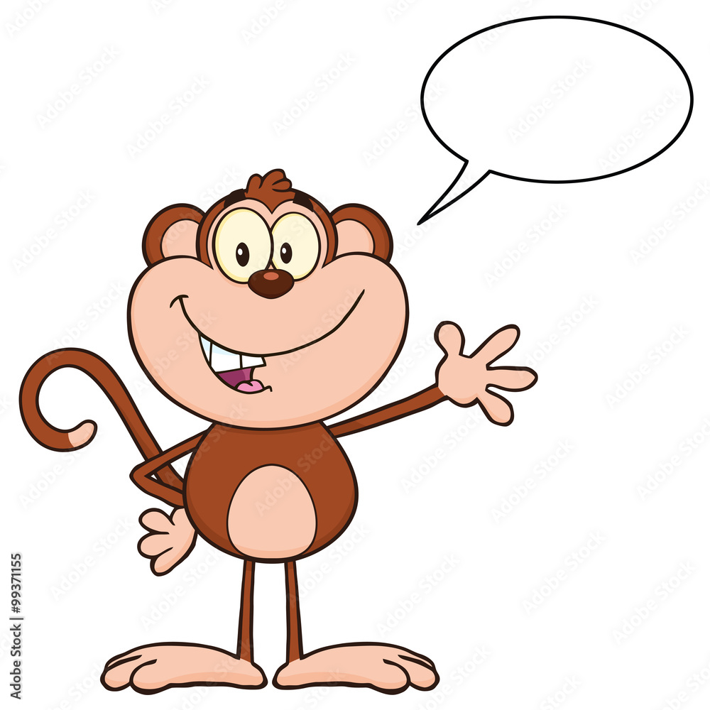 Thinking Monkey Cartoon