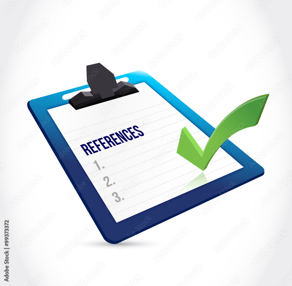 references clipboard check mark illustration Stock Illustration | Adobe ...