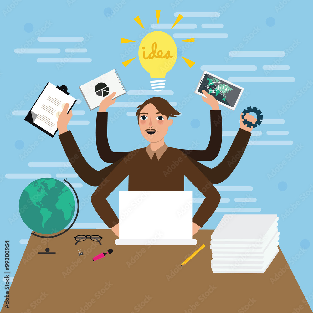 Busy Person At Work