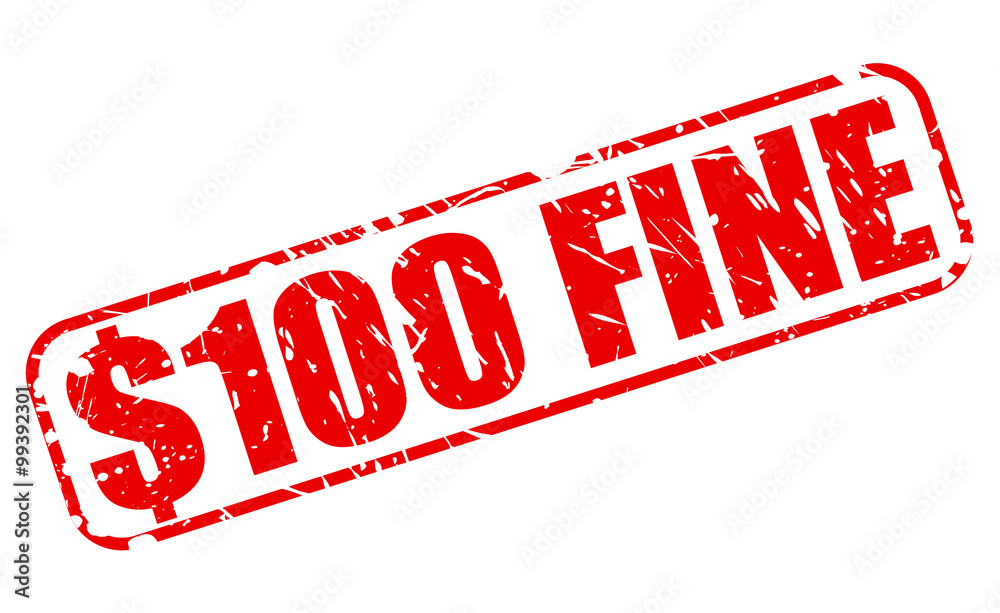 $100 FINE red stamp text Stock Vector | Adobe Stock