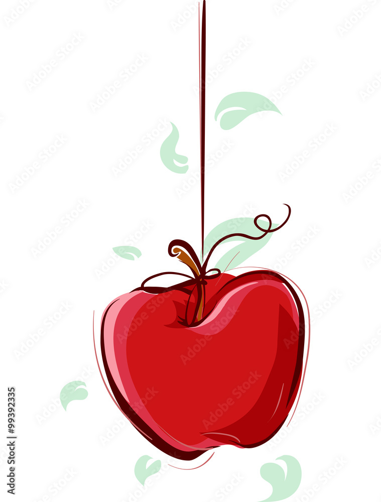 Apple Bobbing Hang Game Stock Vector | Adobe Stock