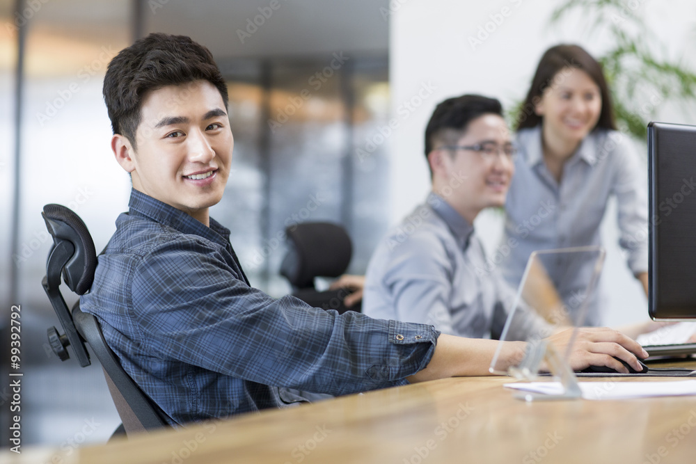 IT workers developing digital tablet Stock Photo | Adobe Stock