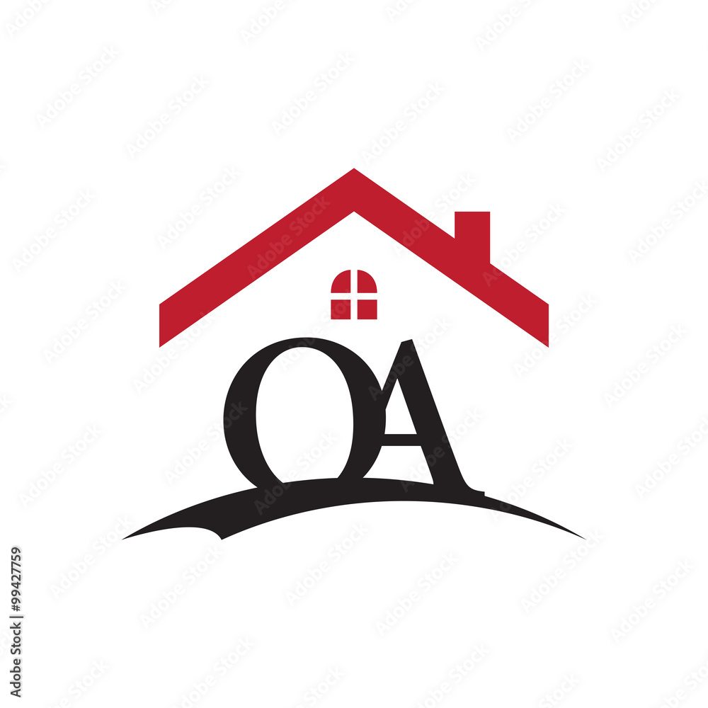 initial letter logo with roof and window Stock Vector | Adobe Stock