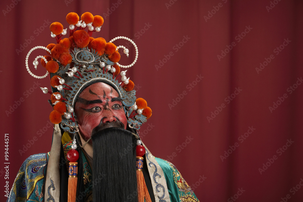 Guang Gong, Ancient Chinese General in Beijing Opera Costume ...