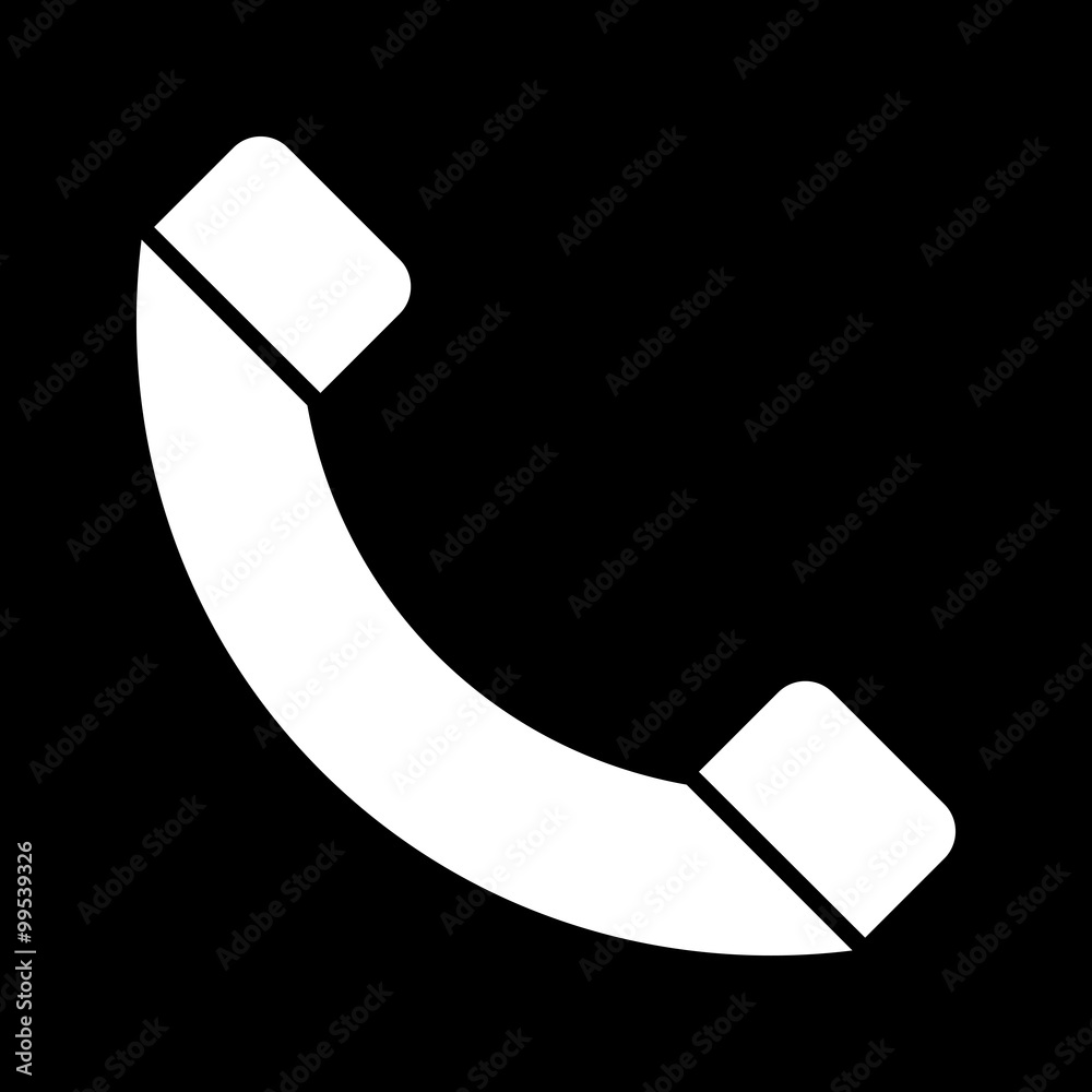 White Phone icon Stock Vector | Adobe Stock