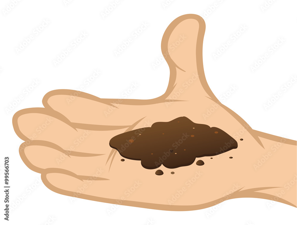 cartoon vector illustration of a soil sample Stock Vector | Adobe Stock
