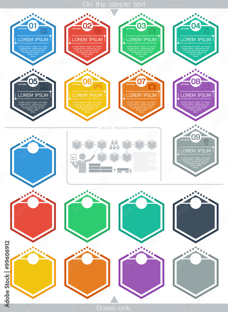 Infographic (Text boxes) Stock Vector | Adobe Stock