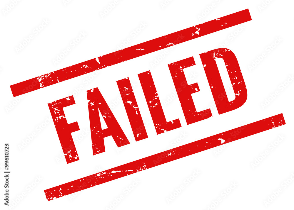 Failed Stempel rot grunge Stock-Vektorgrafik | Adobe Stock