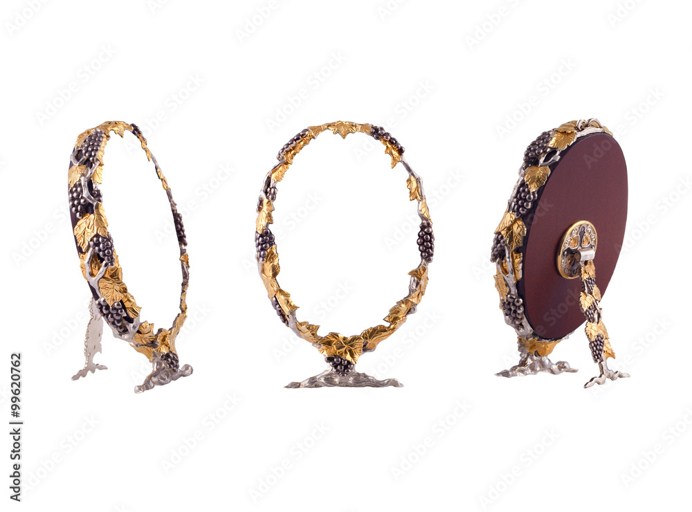 Luxury Gold vintage Frame grape vine set isolated on white background ...