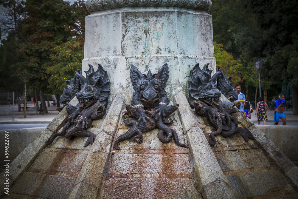 fantasy, devil figure, bronze sculpture with demonic gargoyles a Stock ...