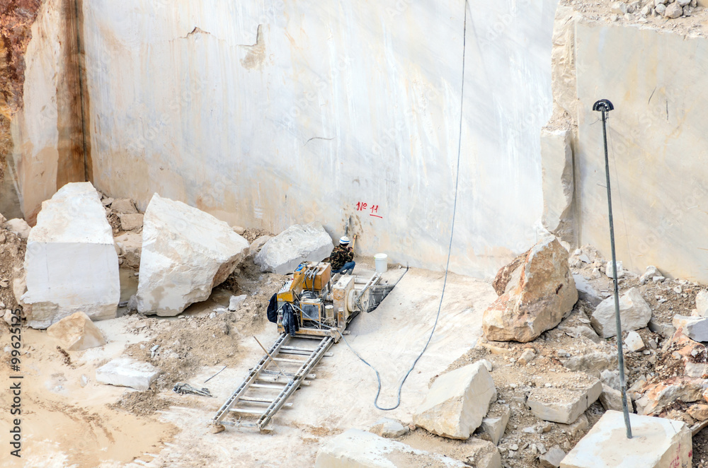 Marble quarry Industrial / Industrial marble quarry, with cut blocks ...