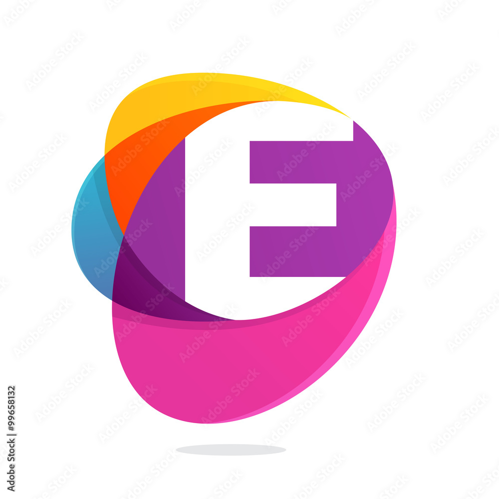 E letter with ellipses intersection logo. Stock Vector | Adobe Stock