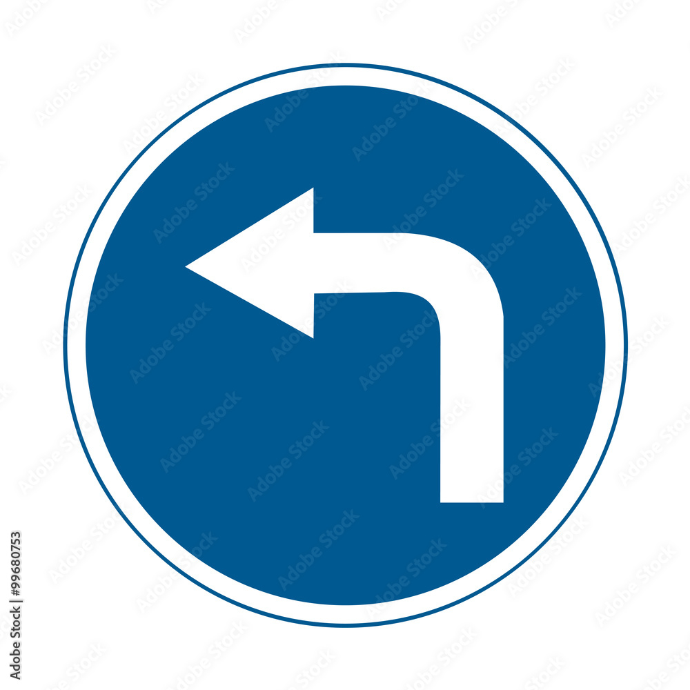 Turn Left Sign
