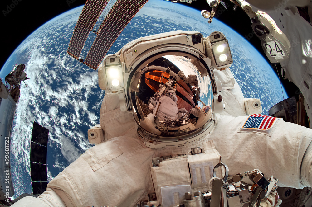 International Space Station and astronaut. Stock Photo | Adobe Stock